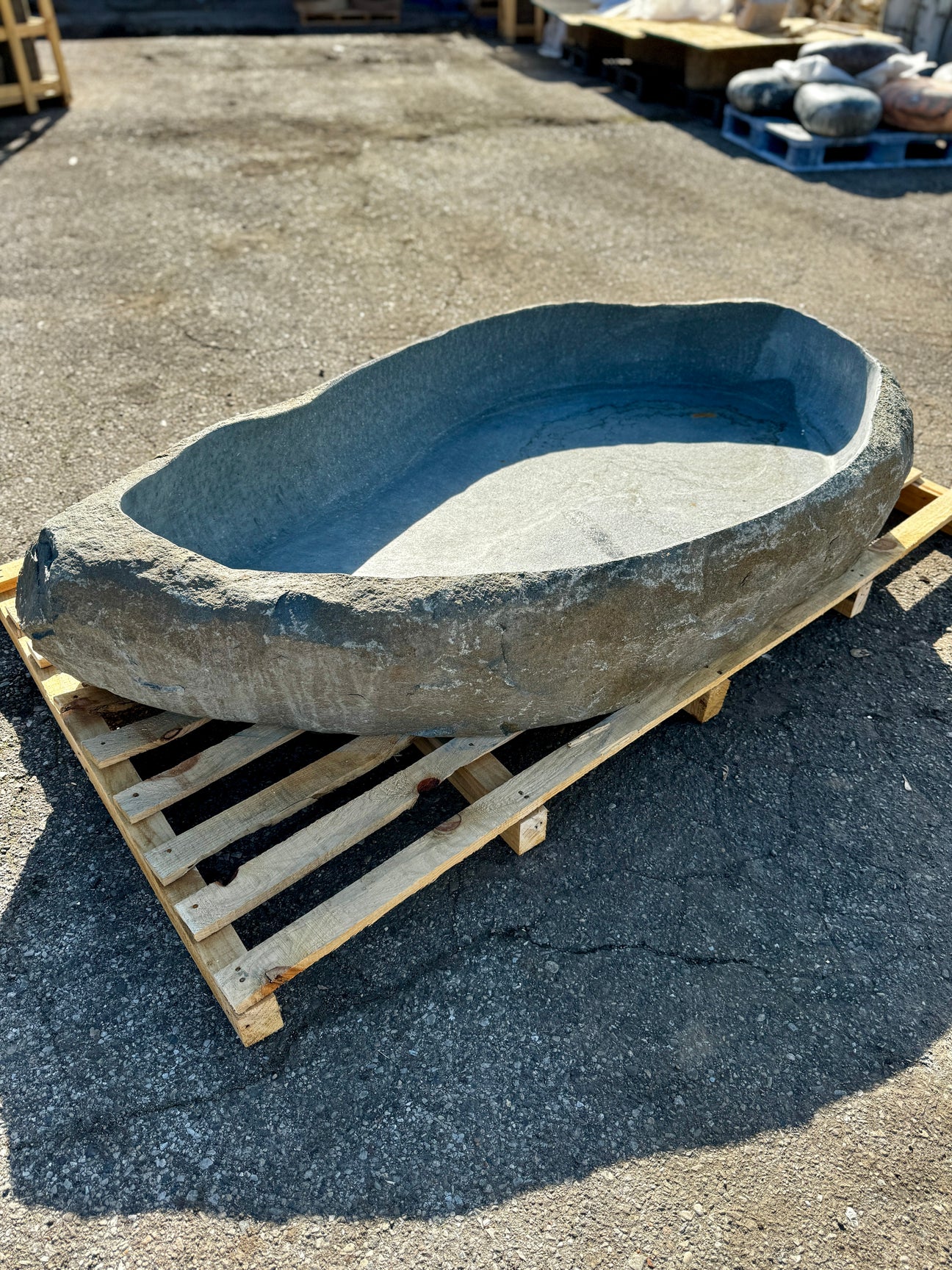 Natural granite stone basin – Rock Garden Imports